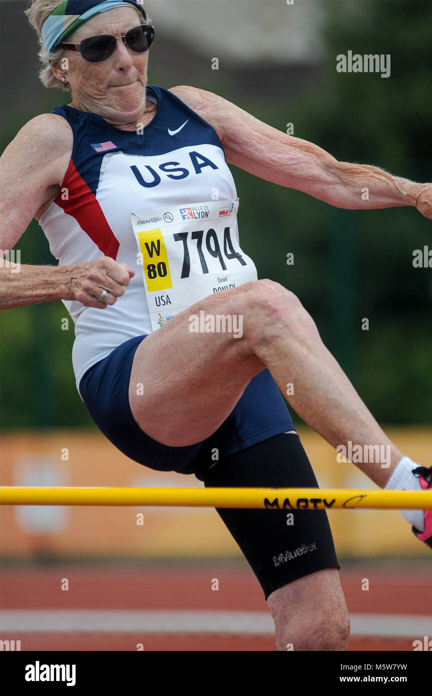 World Masters Athletics Championships, Female High Jump, Lyon, France ...