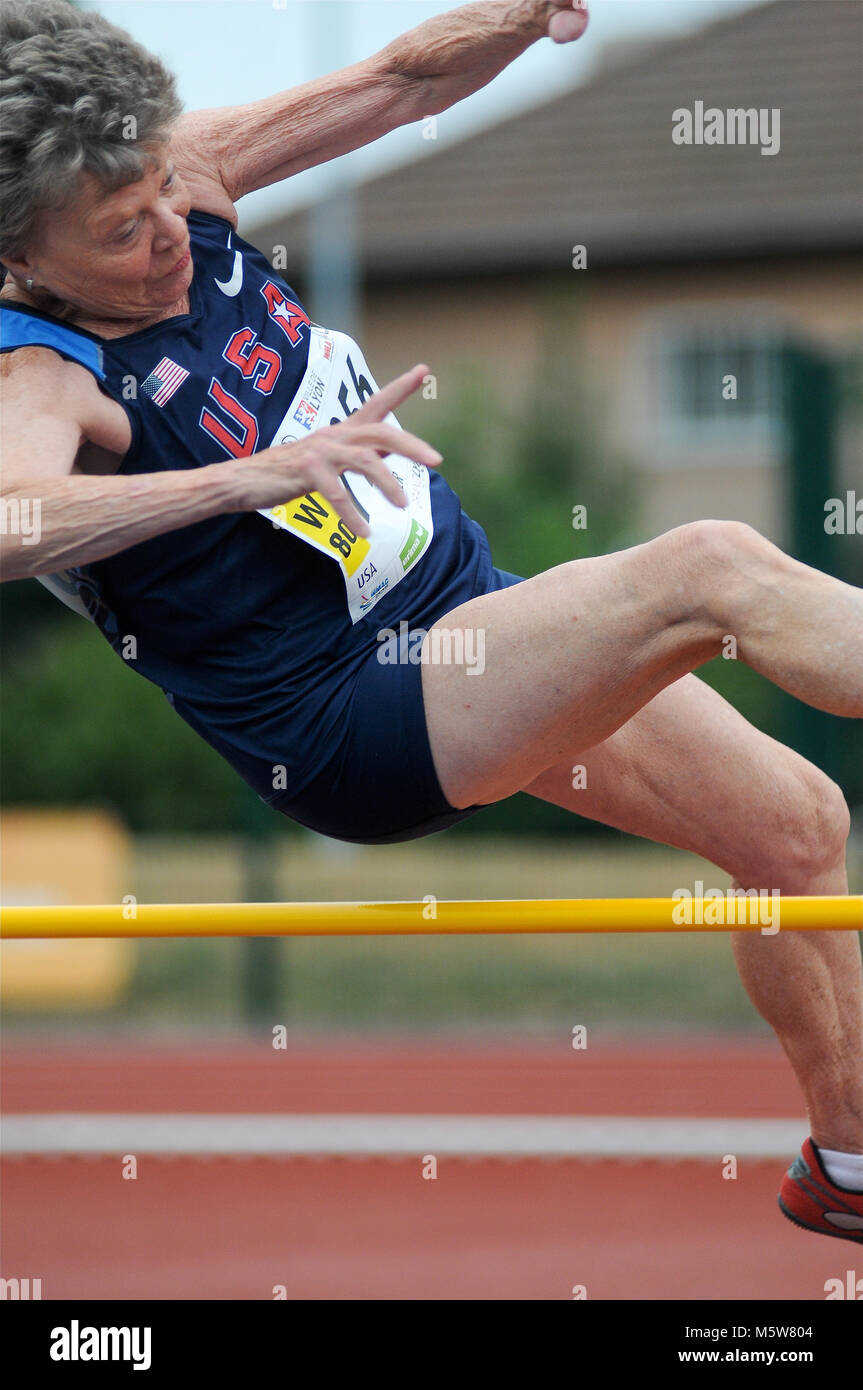 World Masters Athletics Championships, Female High Jump, Lyon, France ...