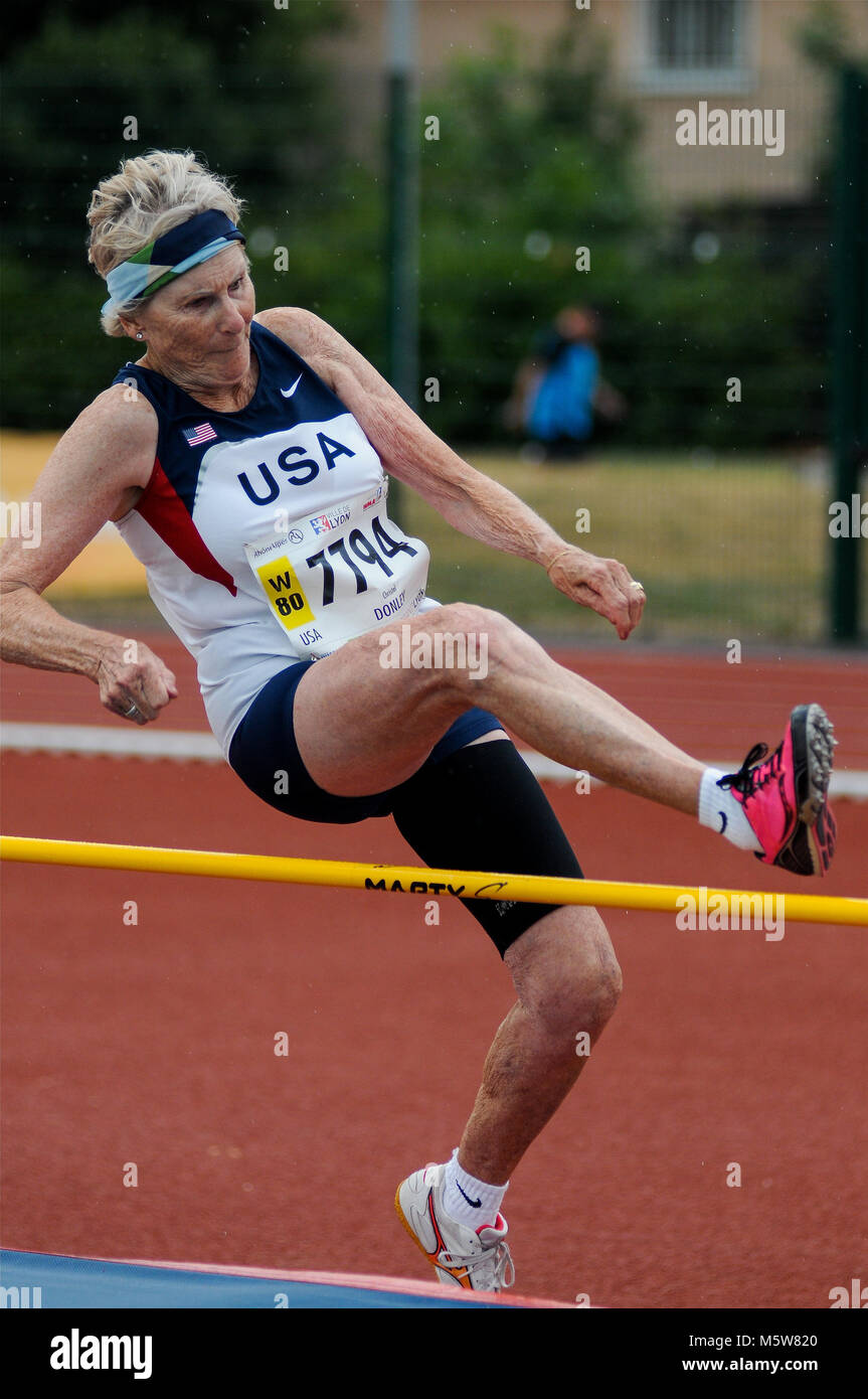 World Masters Athletics Championships, Female High Jump, Lyon, France ...
