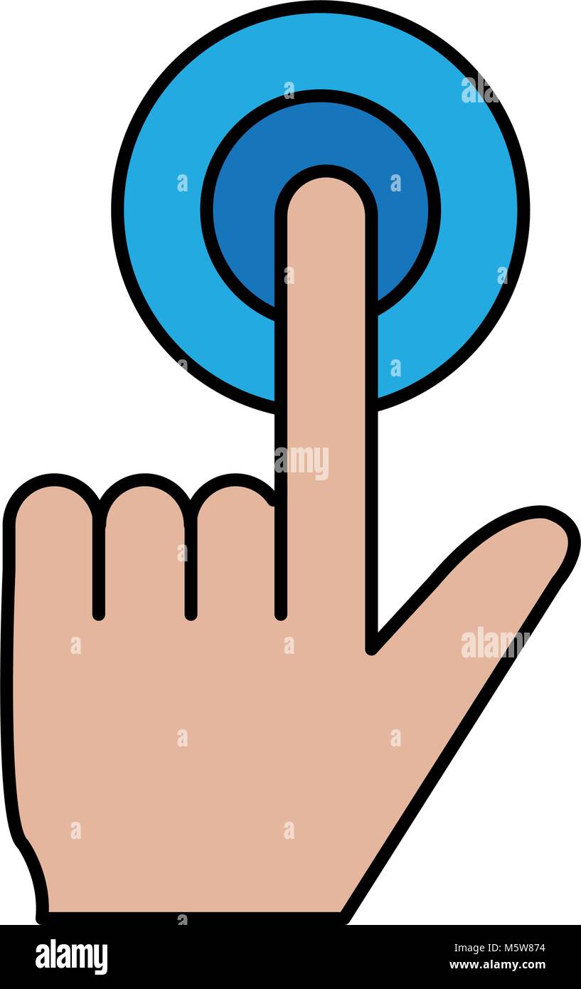 hand human touching icon vector illustration design Stock Vector Image ...