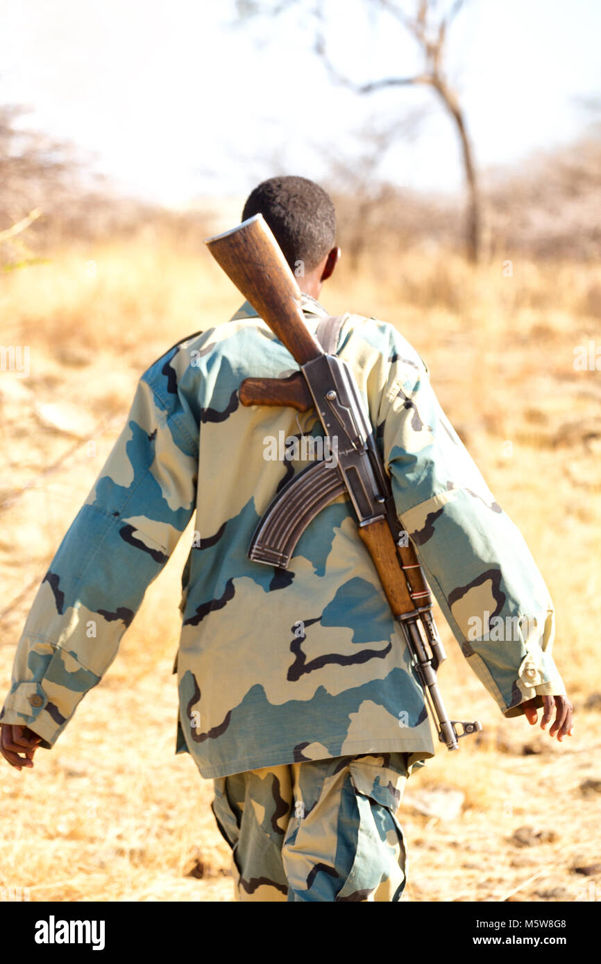 africa in the land of ethiopia a black soldier and his gun looking the ...