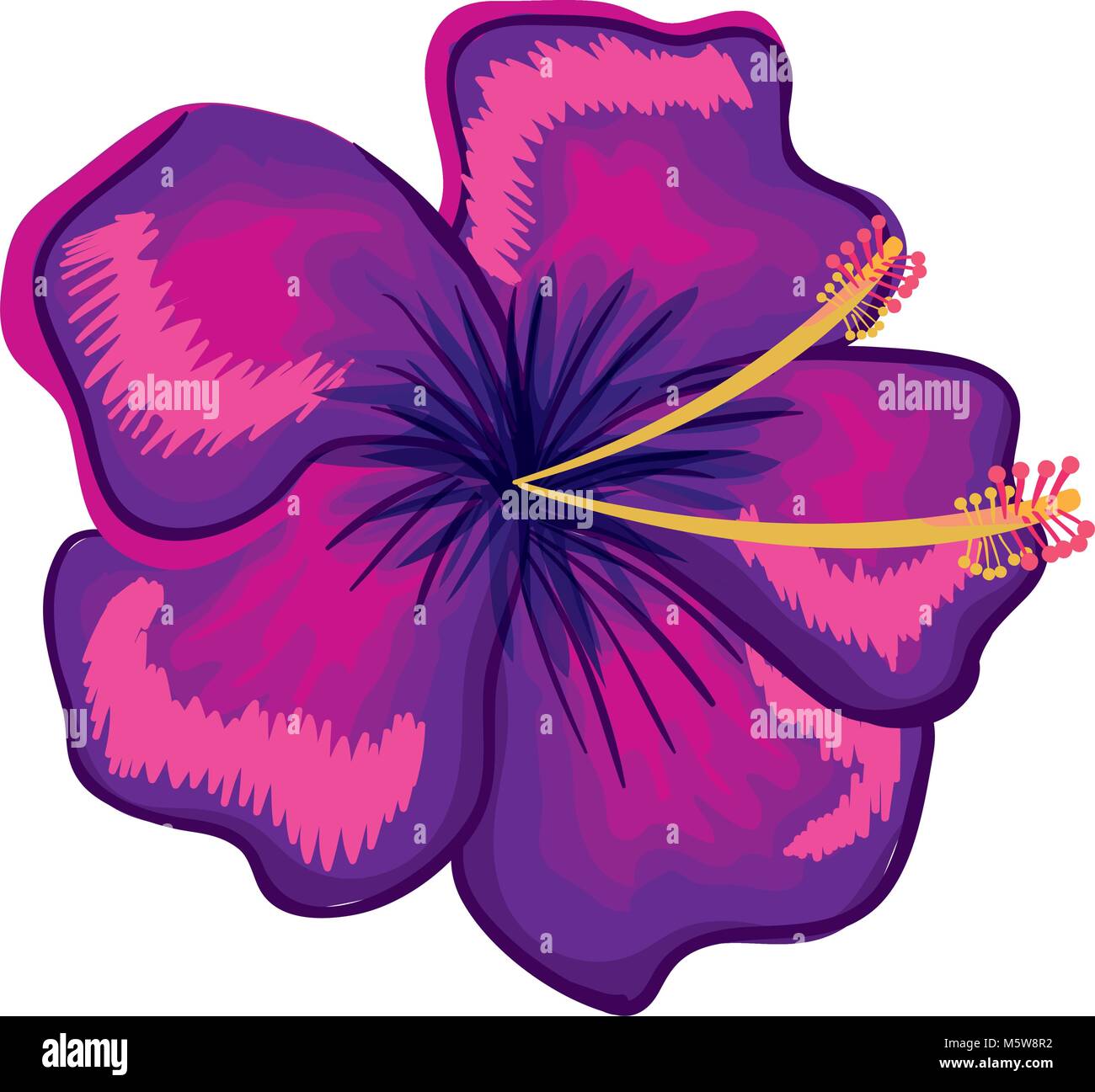 tropical and exotic flower decorative vector illustration design Stock ...
