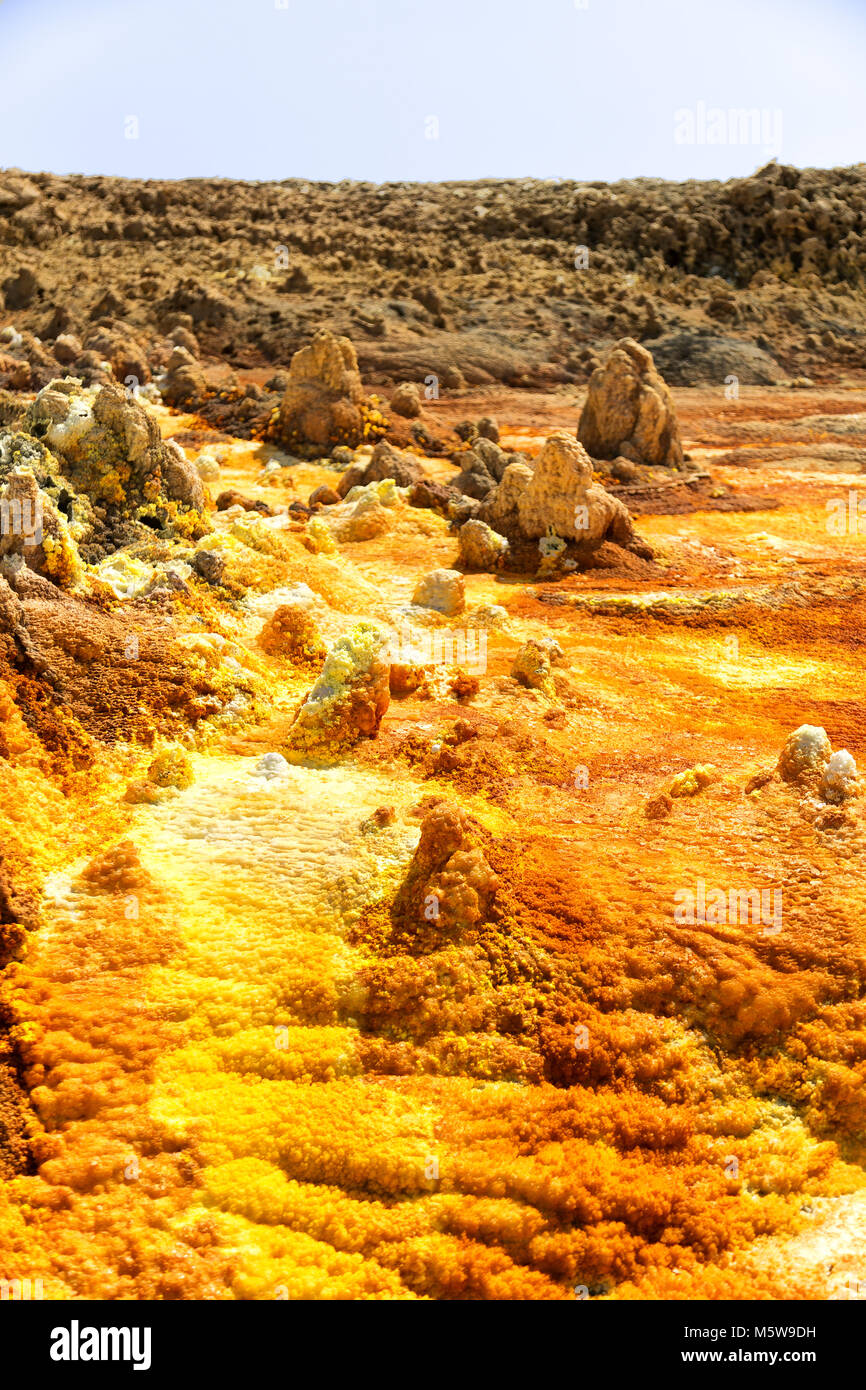 in danakil ethiopia africa the volcanic depression of dallol lake and ...