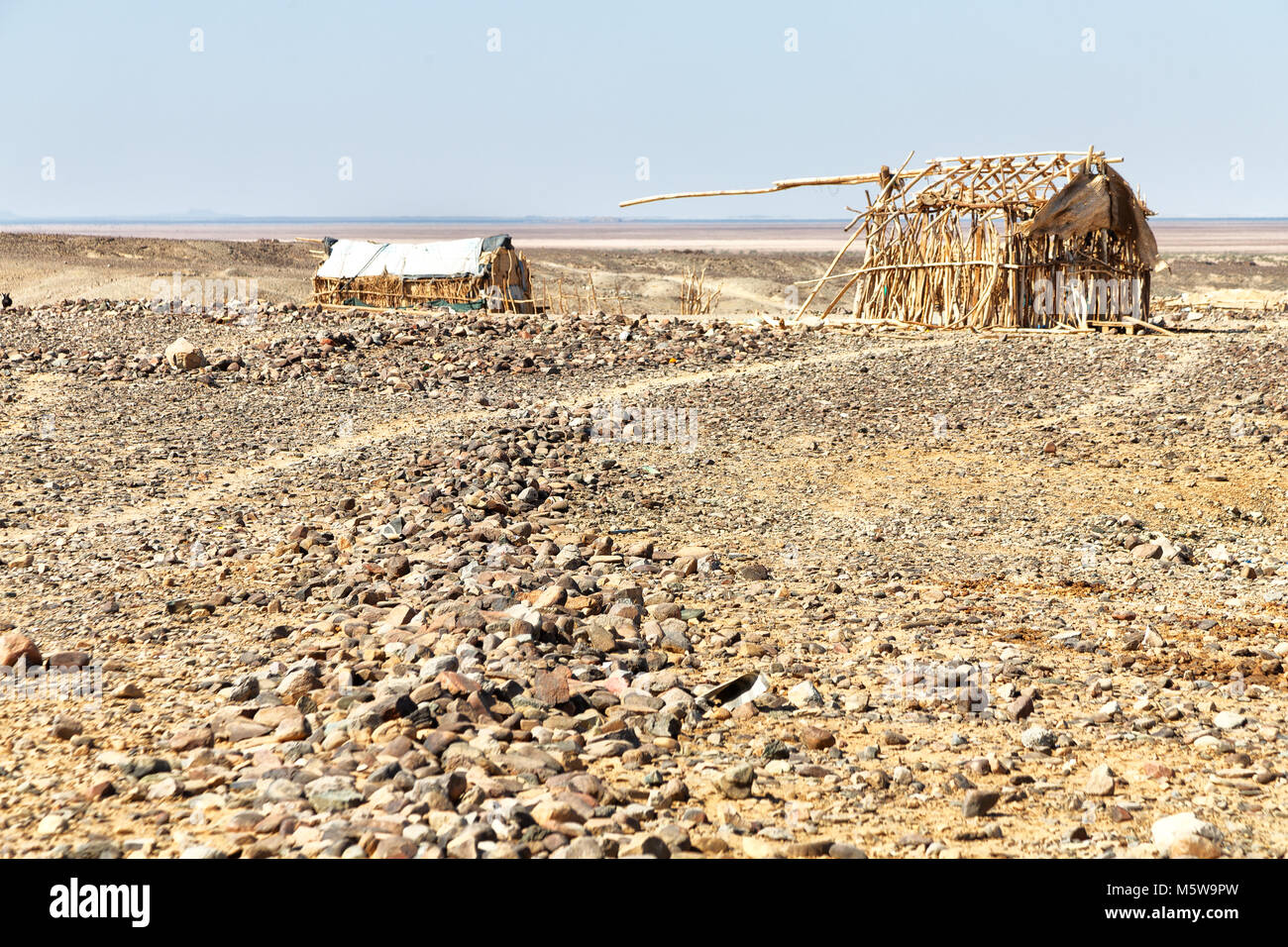 in ethiopia africa the poor house of people in the desert of stone ...