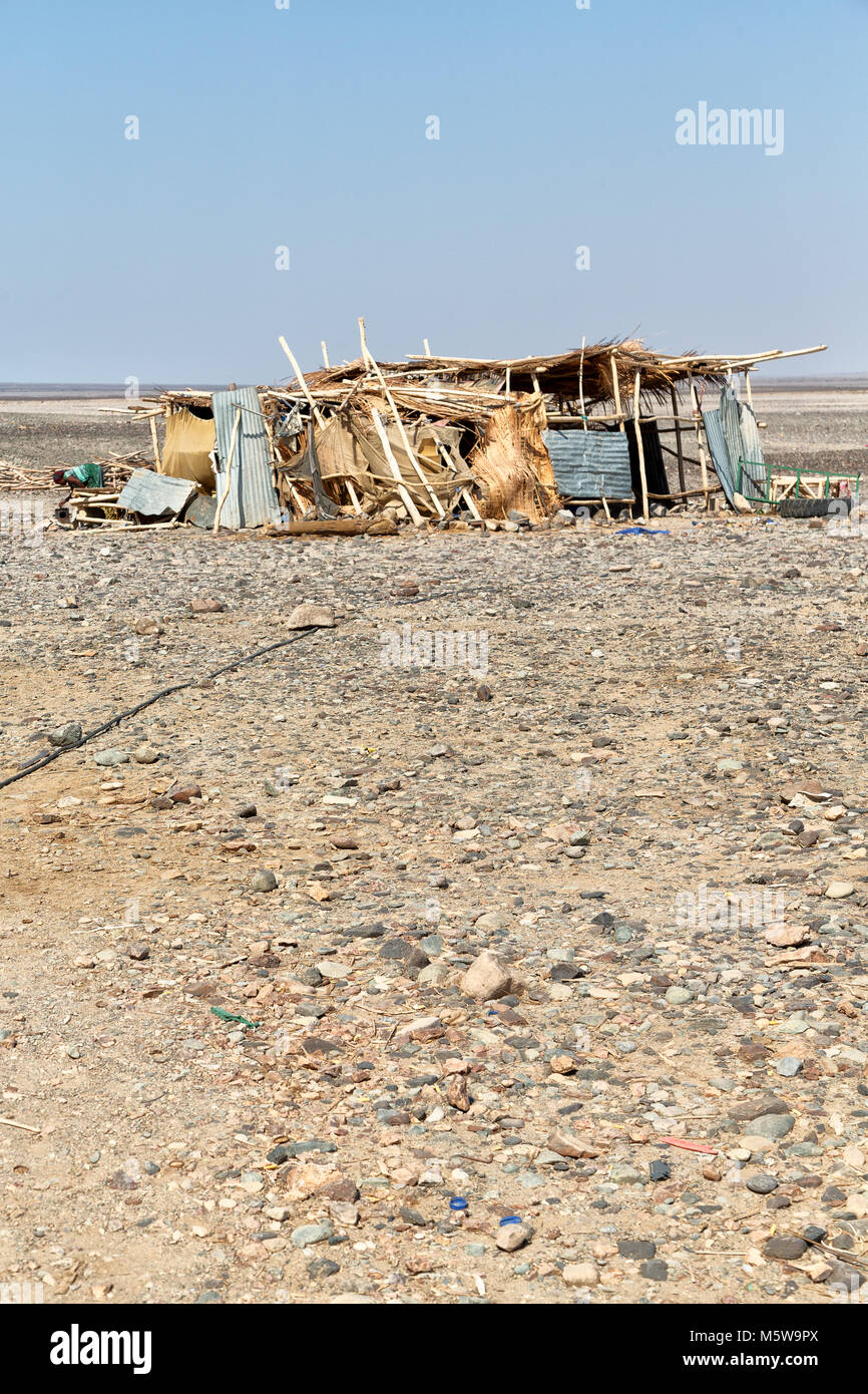in ethiopia africa the poor house of people in the desert of stone ...