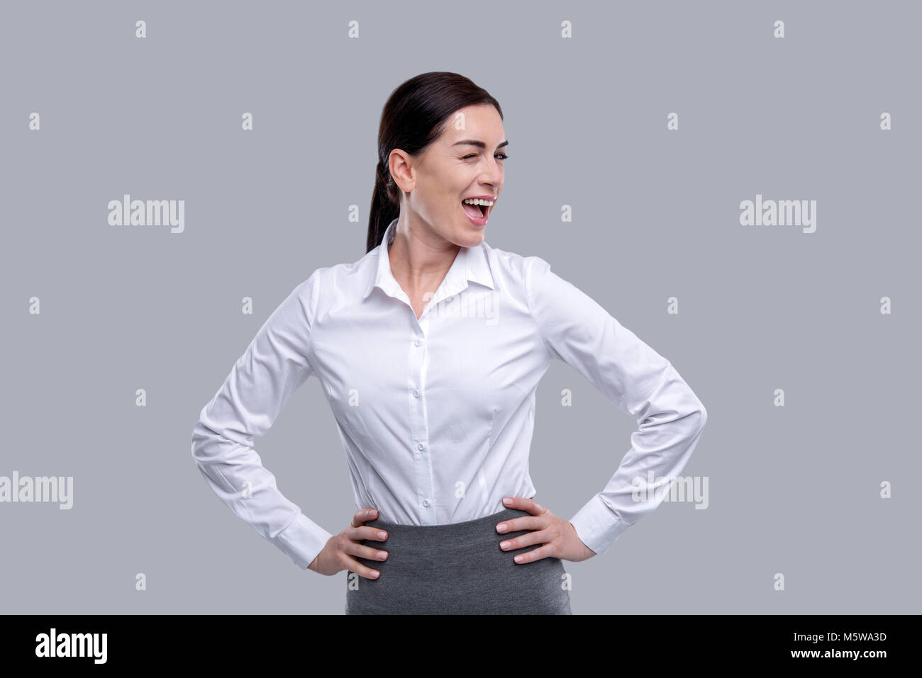 Winking look hi-res stock photography and images - Alamy