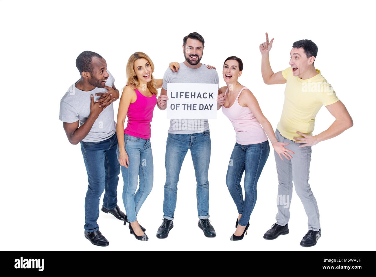 Inspired young people having fun Stock Photo - Alamy