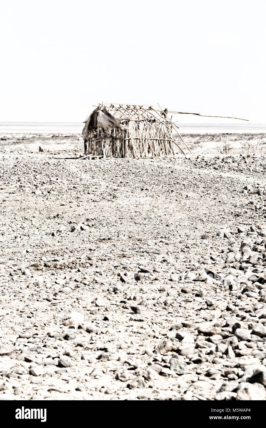 in ethiopia africa the poor house of people in the desert of stone ...