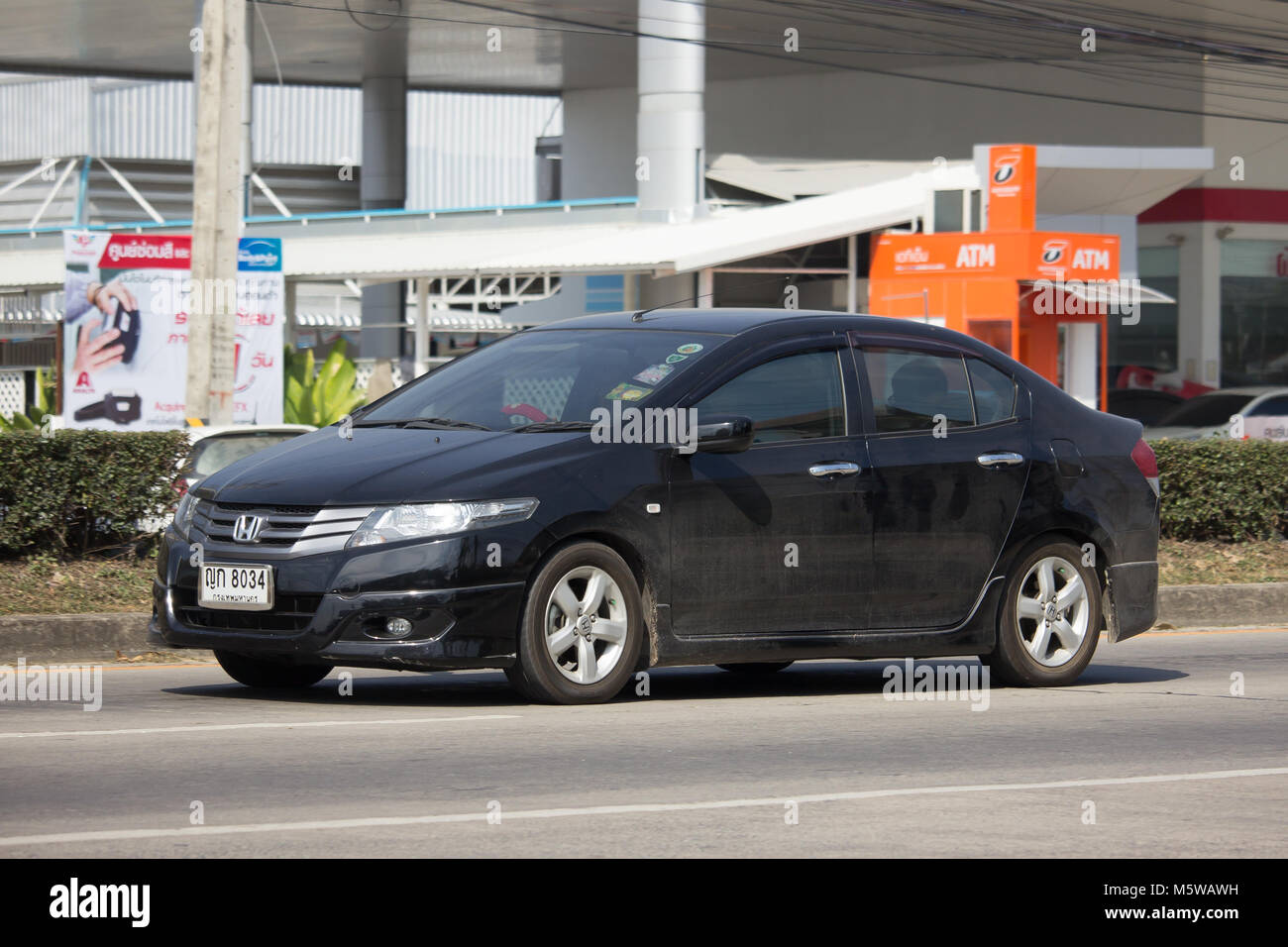 CHIANG MAI, THAILAND -JANUARY 19 2018: Private Honda City Compact car ...