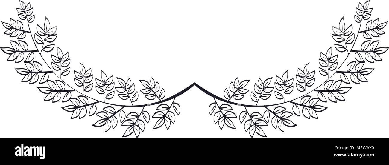 leafs crown decorative icon Stock Vector Image & Art - Alamy