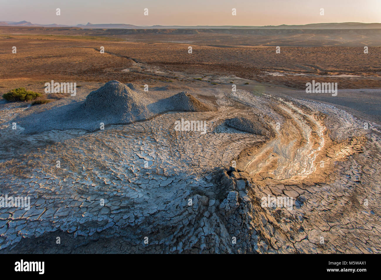 Active mud volcanoes in Gobustan desert, Azerbaijan Stock Photo - Alamy