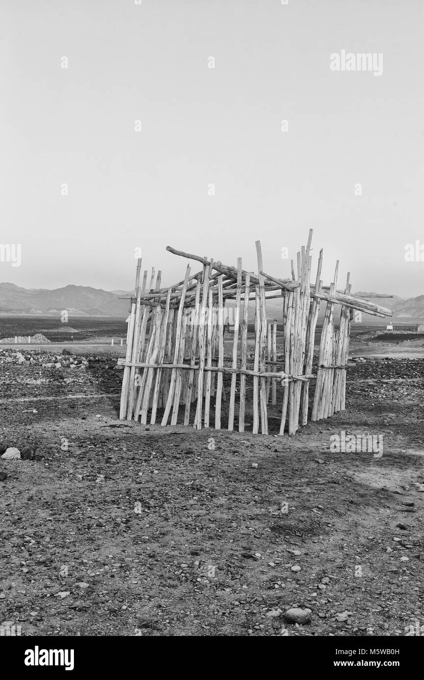 in ethiopia africa the poor house of people in the desert of stone ...