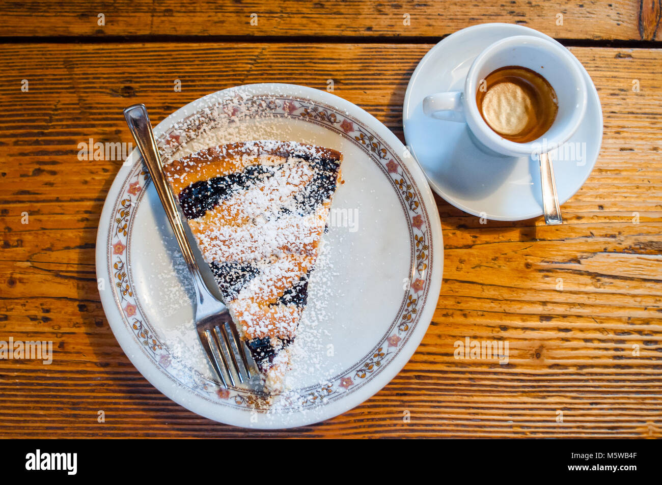 cake and coffee top view Stock Photo - Alamy