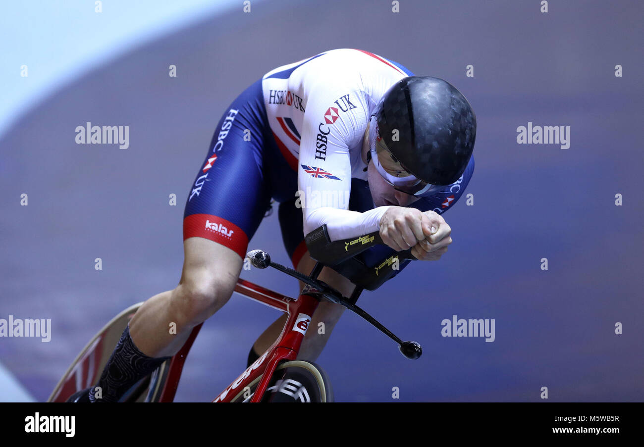Dan Bigham during a training session at the HSBC National Cycling ...