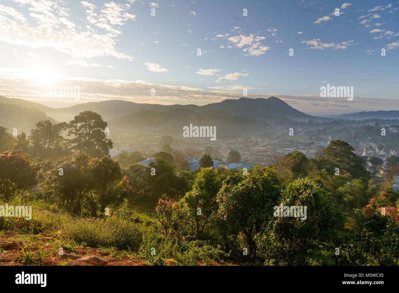 Kalaw: view to Kalaw, , Shan State, Myanmar (Burma Stock Photo - Alamy