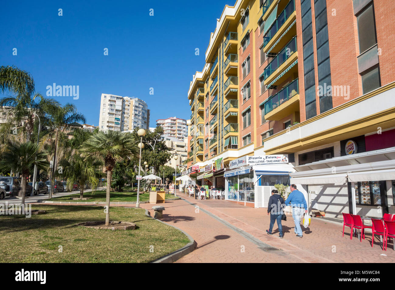 Street view maritime promenade in Torremolinos,Spain Stock Photo - Alamy
