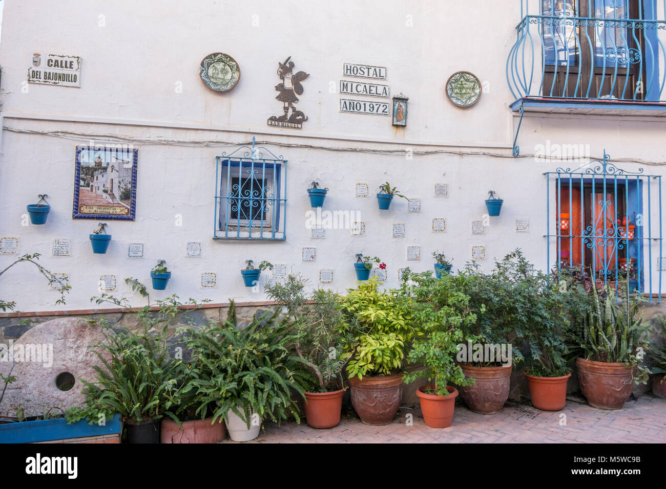 Typical andalusian facade house in Torremolinos,Spain Stock Photo - Alamy