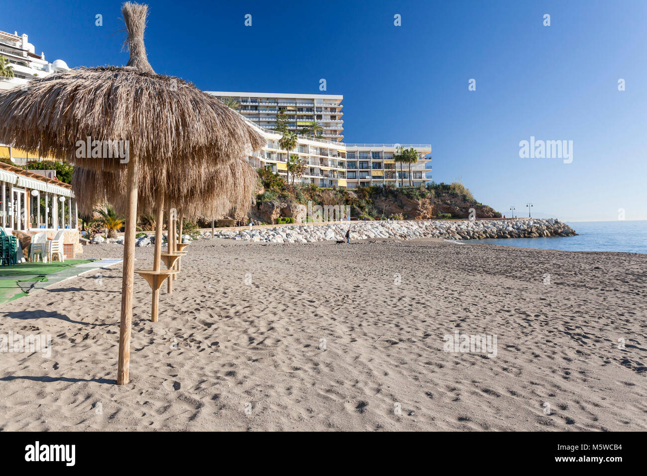 Mediterranean beach view in Torremolinos,Spain Stock Photo - Alamy