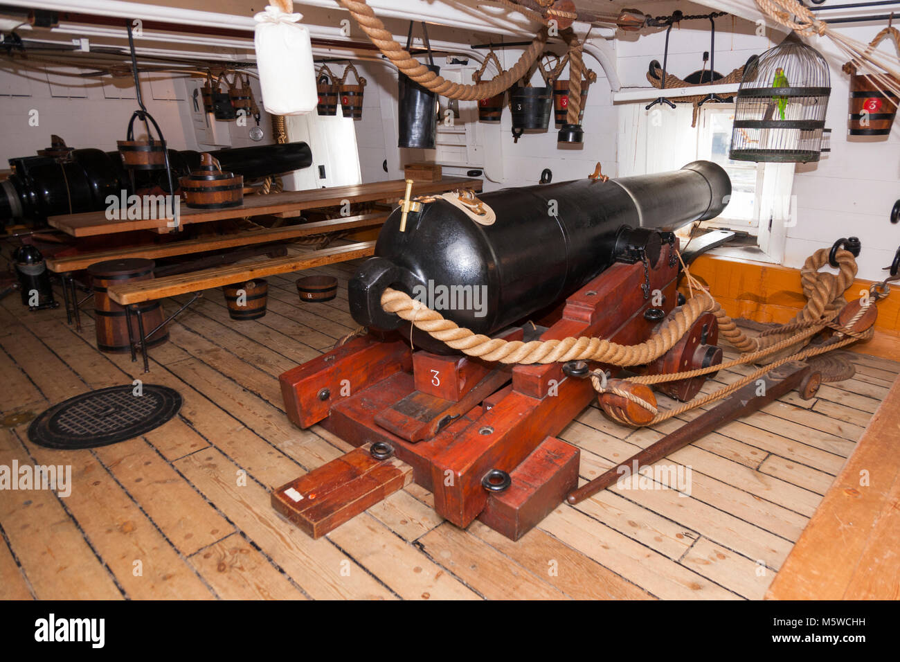 68 Pounder Carriage Gun with wood / wooden carriage seen on the Gun ...