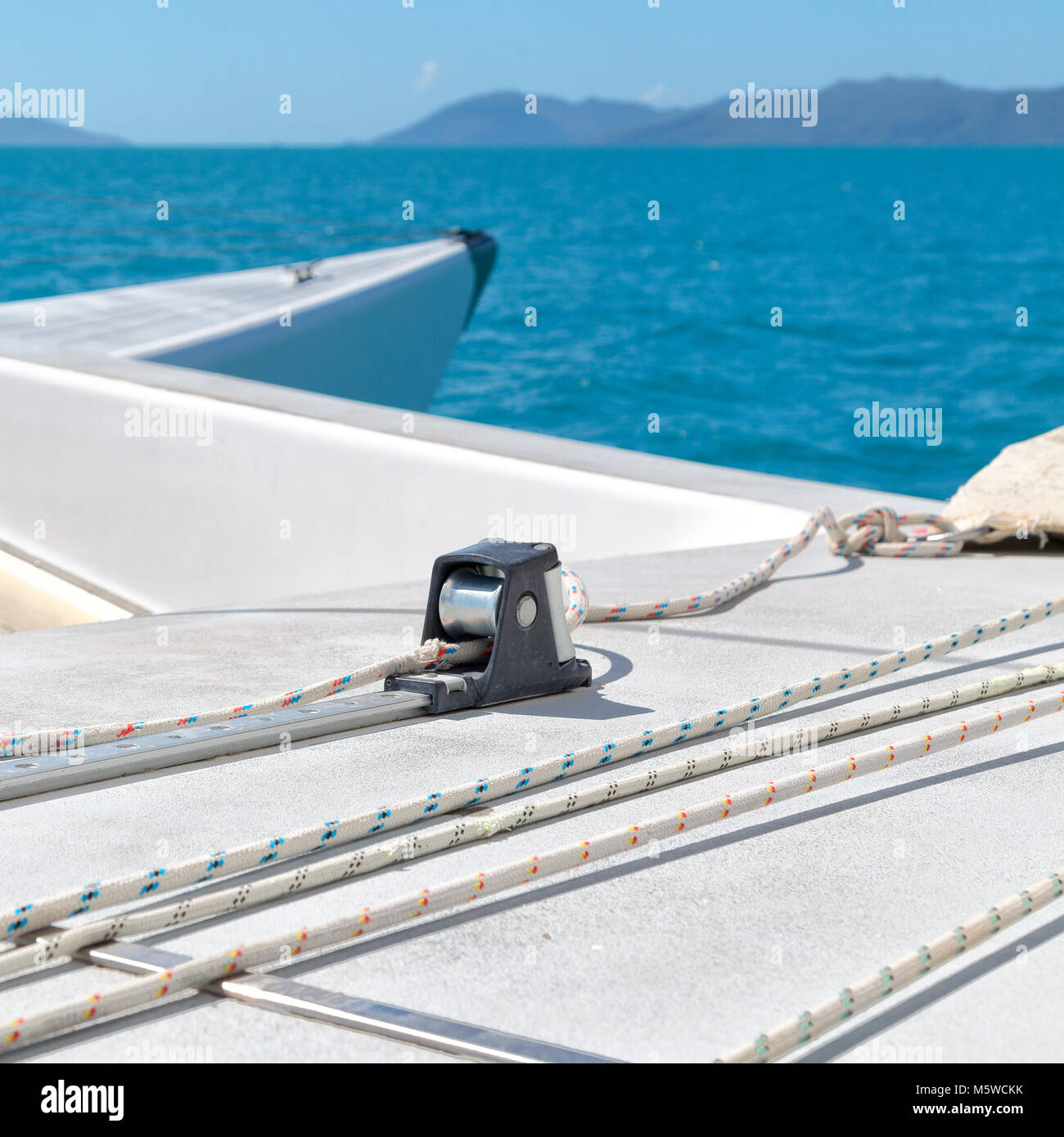 in australian catamaran a old rope in the sky like abstract concept ...