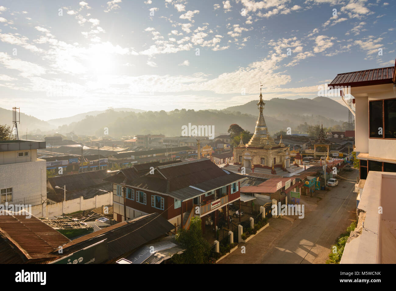 Kalaw: town center, Aung Chan Thar Zedi pagoda, , Shan State, Myanmar ...