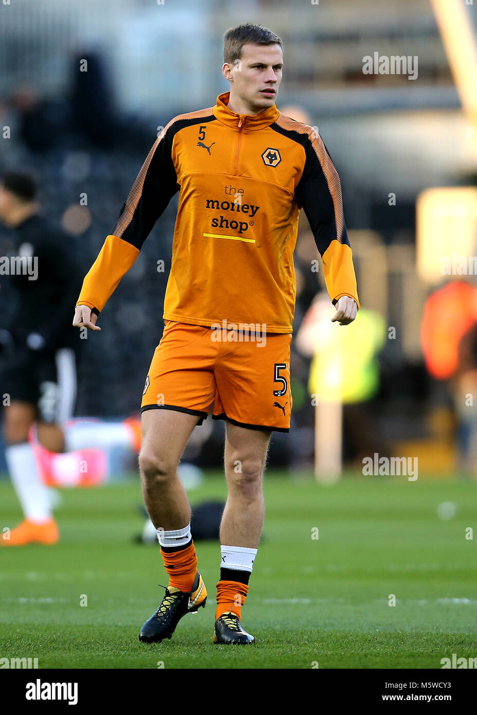 Wolverhampton Wanderers' Ryan Bennett warms up before kick off during ...