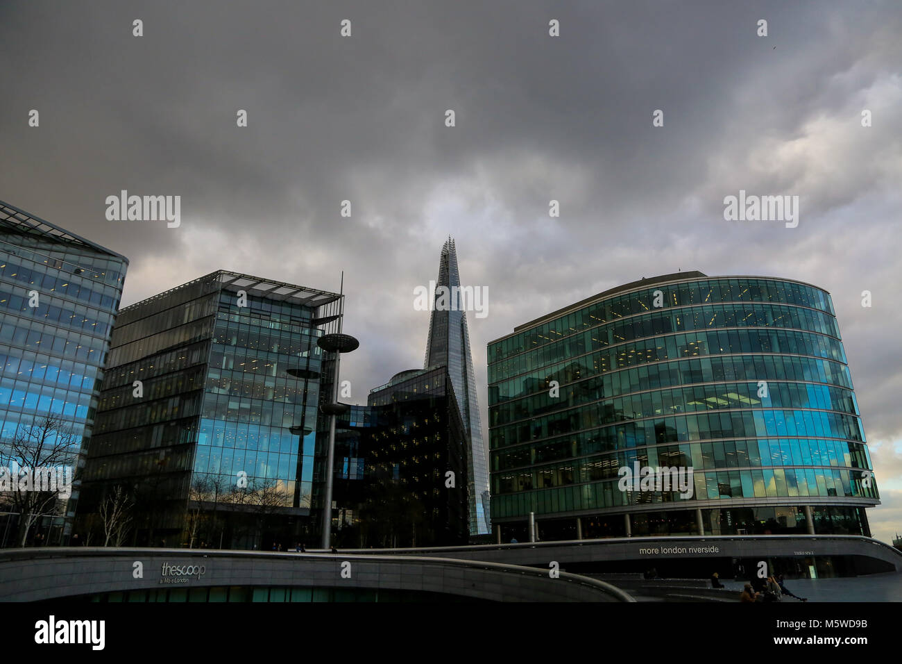Dark rain clouds over London's skyline Featuring: View Where: London ...
