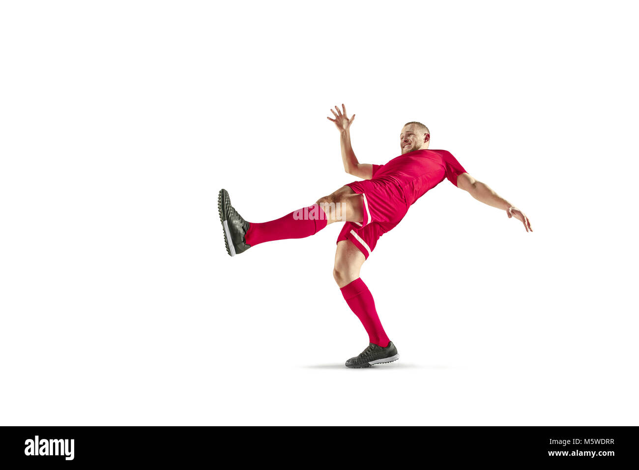 Professional football soccer player isolated on white background Stock ...