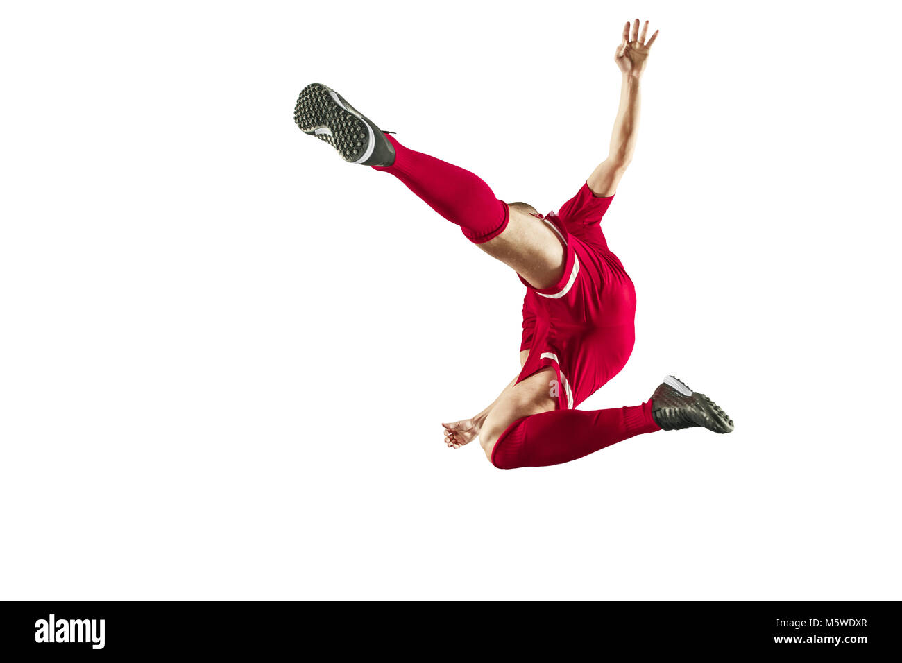 Professional football soccer player isolated white background Stock ...