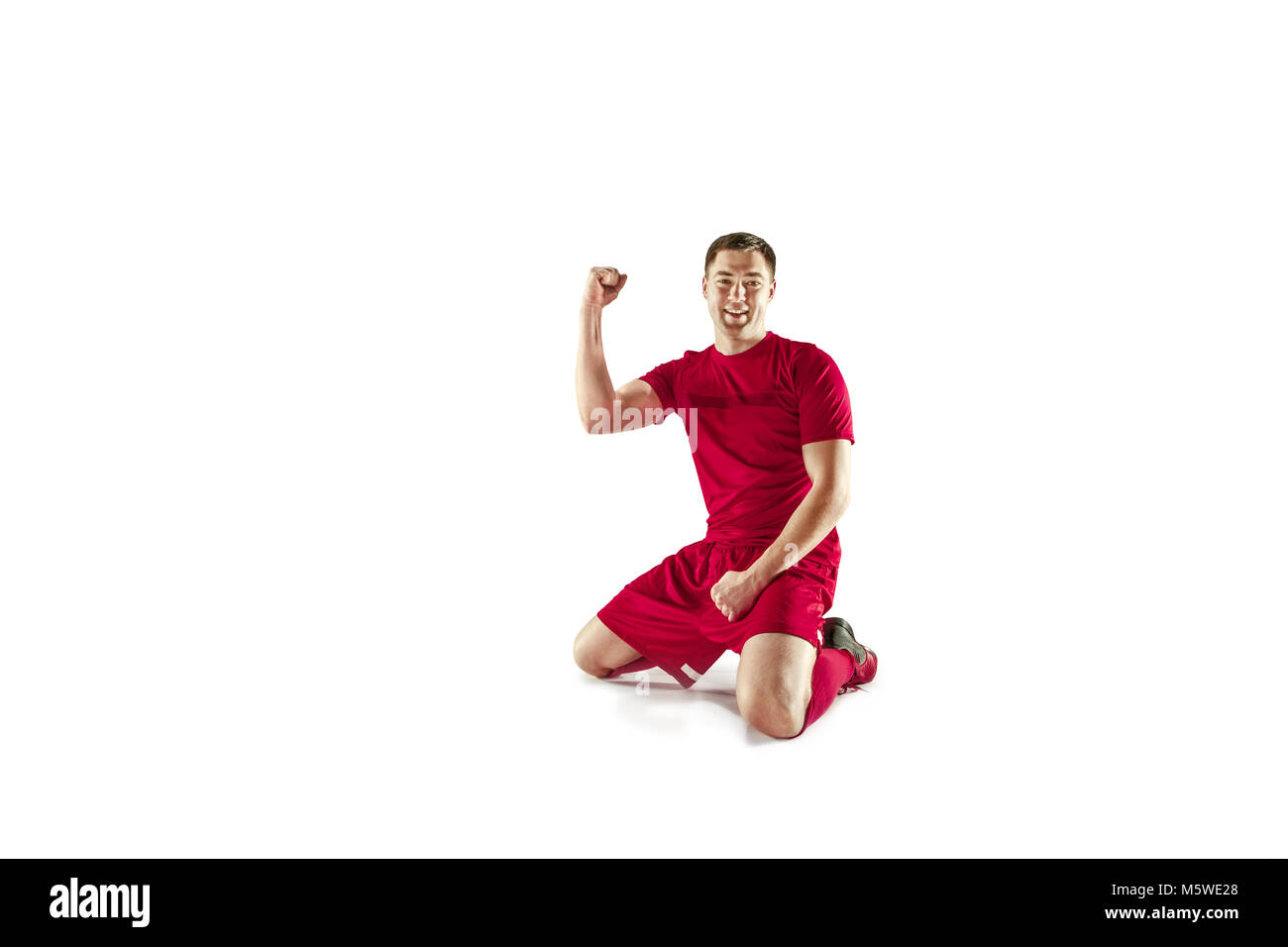 Happiness football player after goal Stock Photo - Alamy