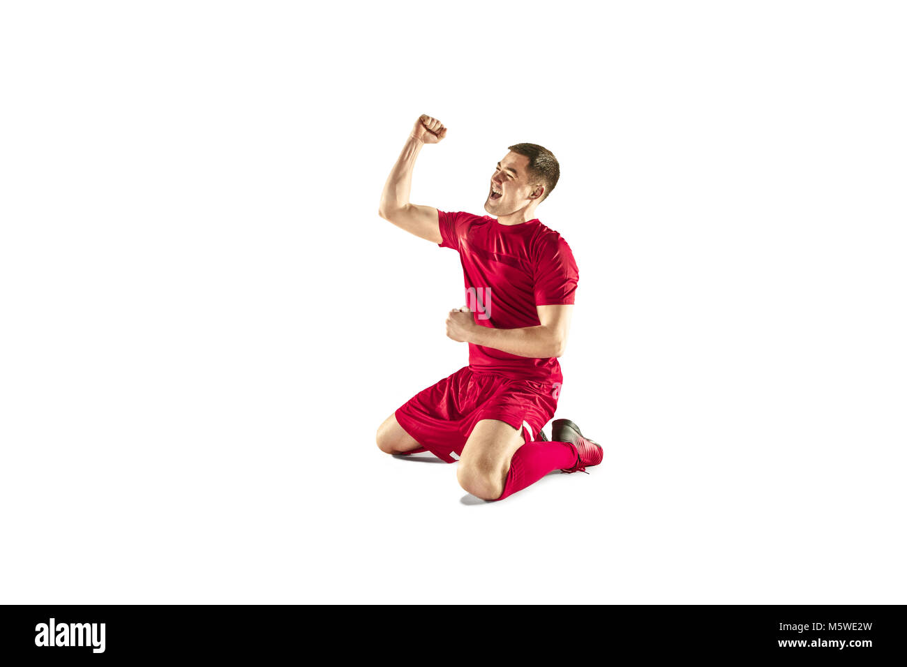 Happiness football player after goal Stock Photo - Alamy