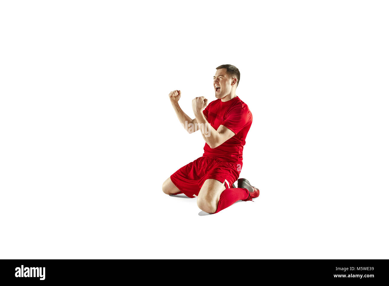 Happiness football player after goal Stock Photo - Alamy