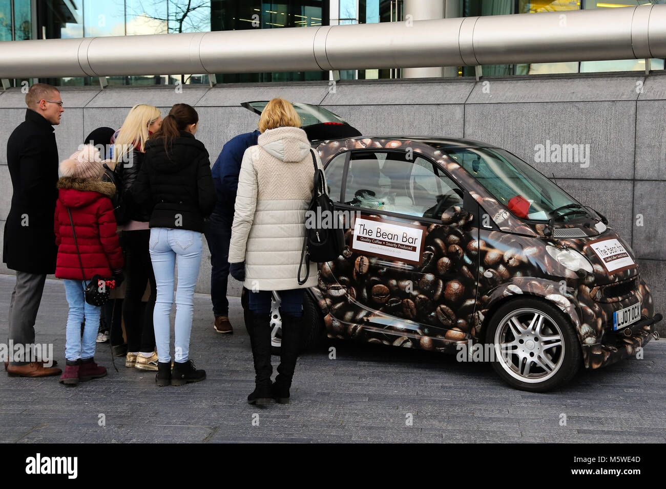 Smart mobile coffee car serves freshly ground coffee, tea and hot ...