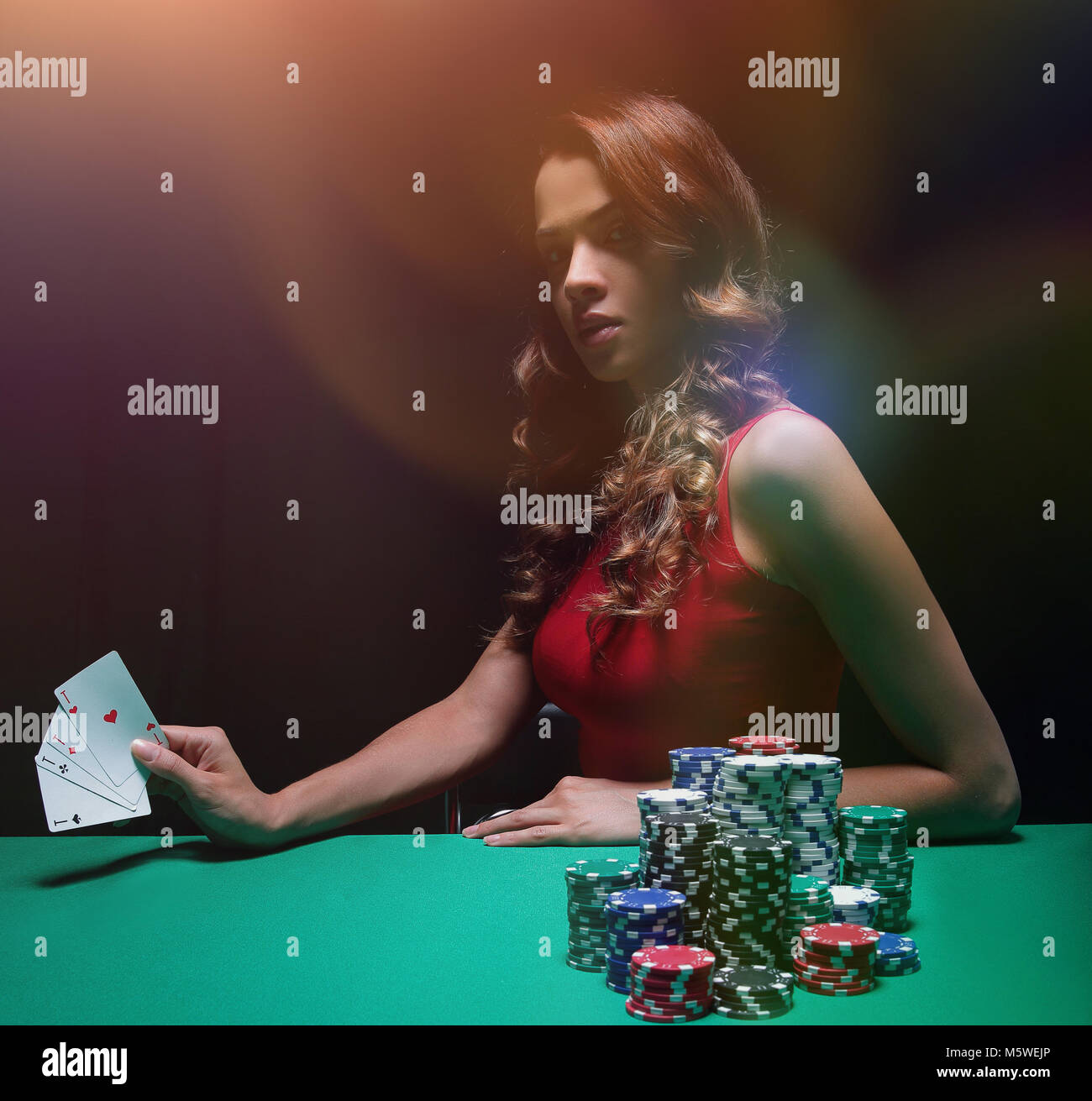 Croupier female hi-res stock photography and images - Alamy