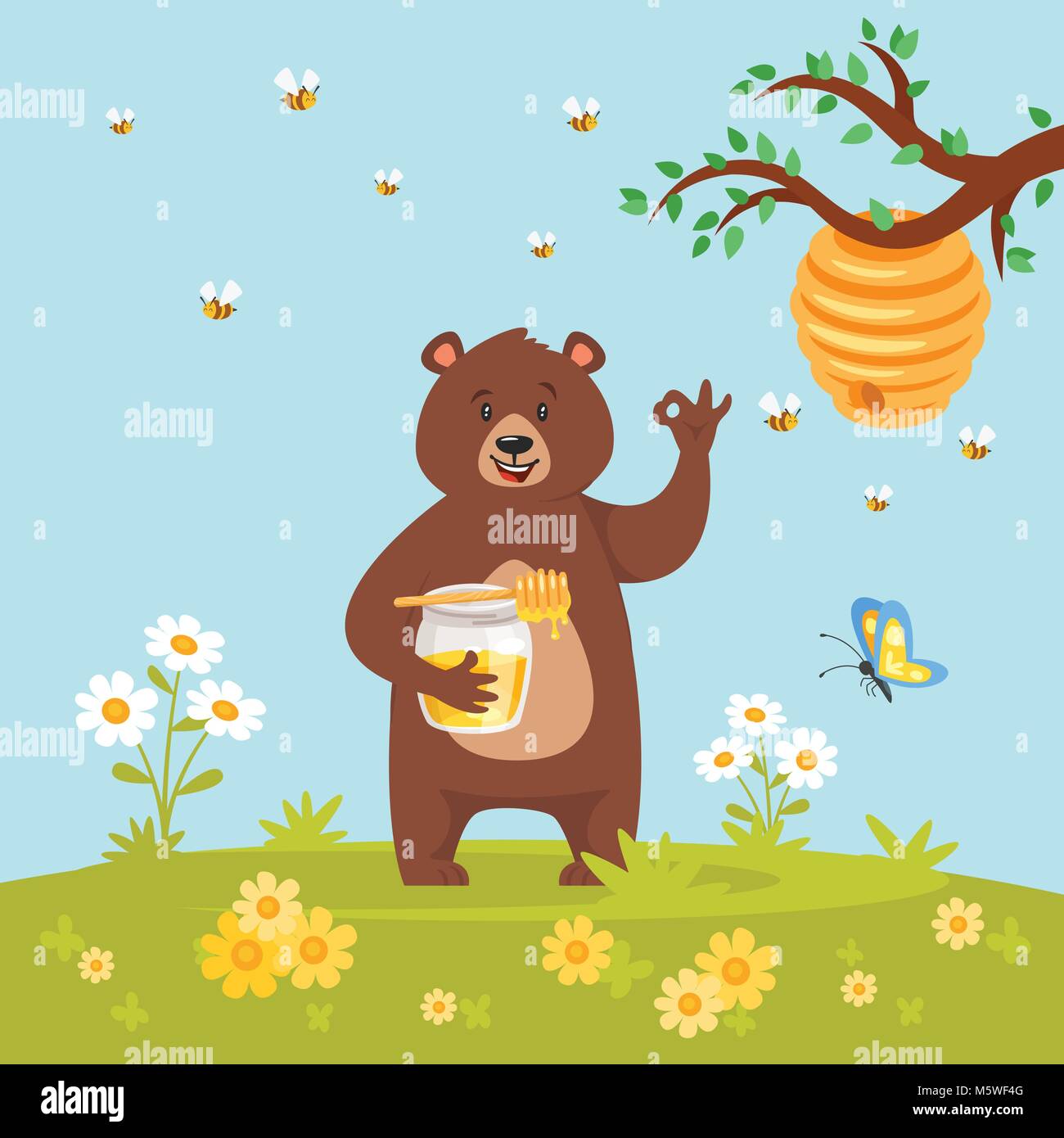 Bear eating honey hi-res stock photography and images - Alamy