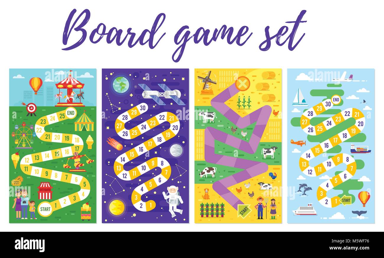 Colorful Board Game Template