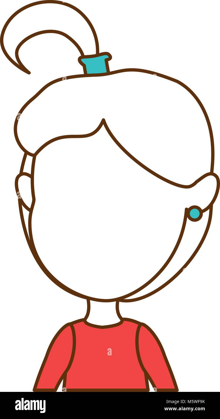 cute and little girl vector illustration design Stock Vector Image ...