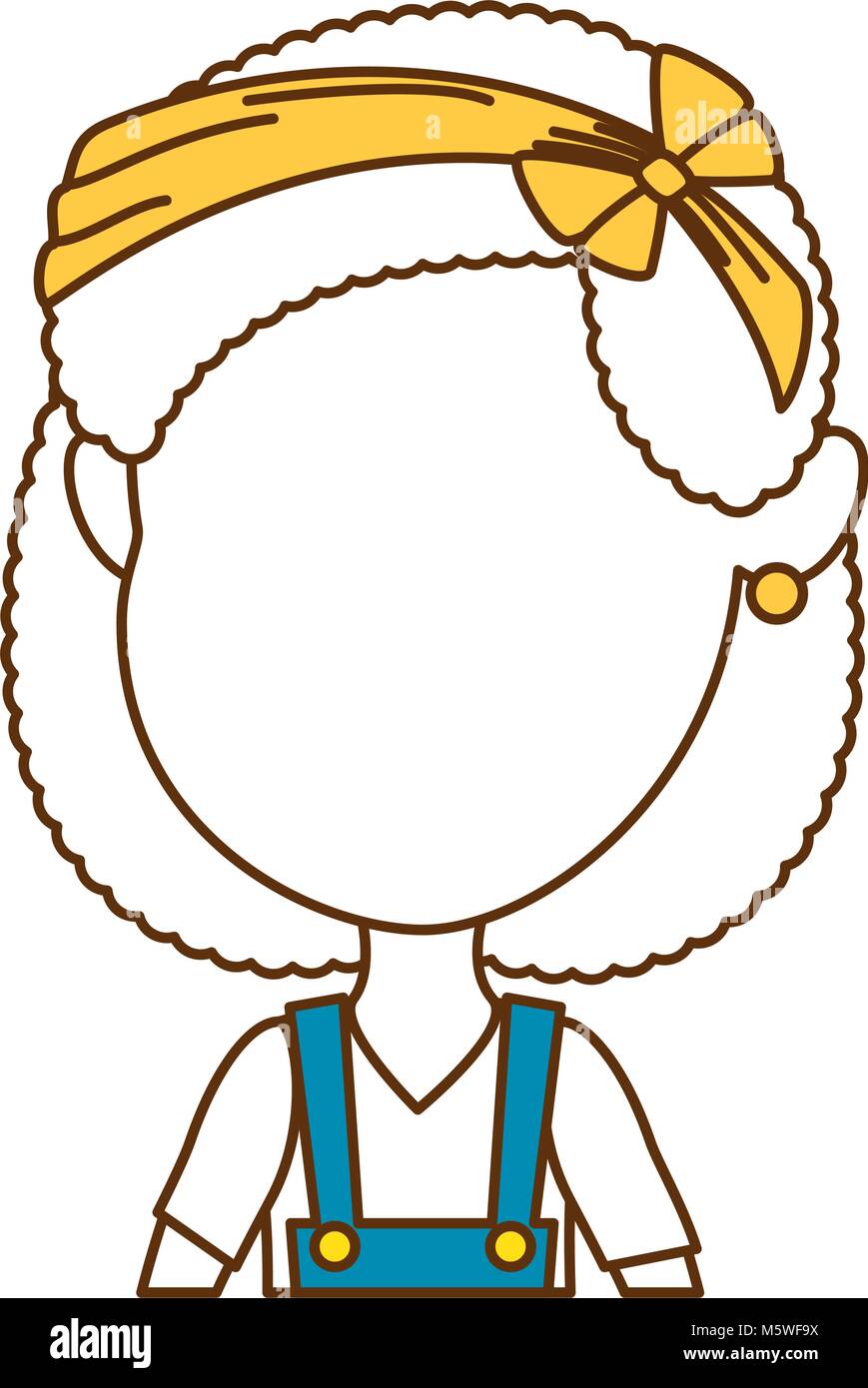 cute and little girl vector illustration design Stock Vector Image ...