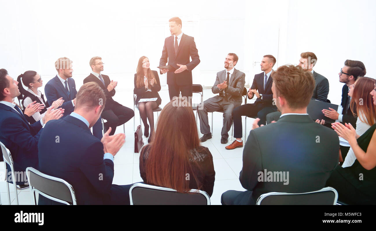 coach leads the session with the business team Stock Photo - Alamy