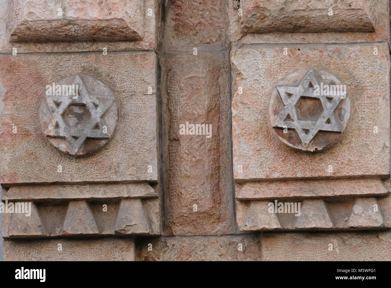 The Jewish Star of David engraved on the facade of the “Messiah’s ...