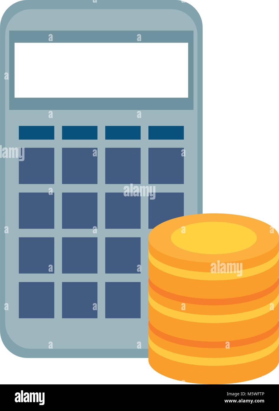 calculator math with hard disk vector illustration design Stock Vector ...