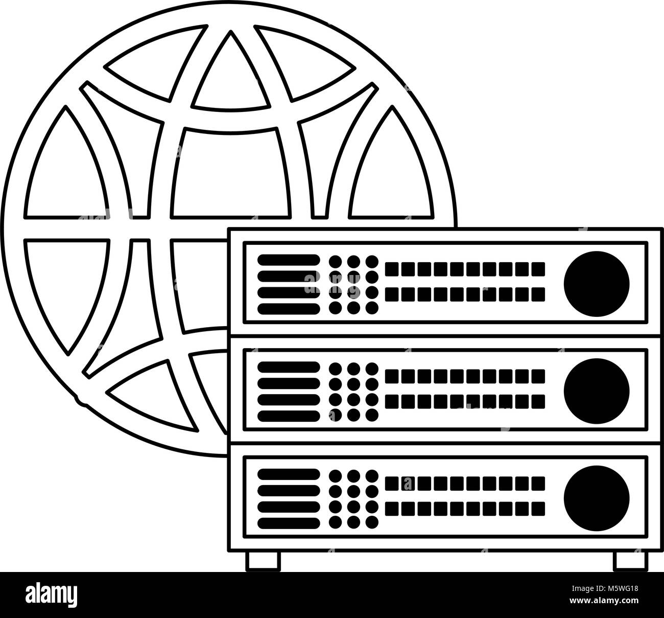 sphere planet with server vector illustration design Stock Vector Image ...