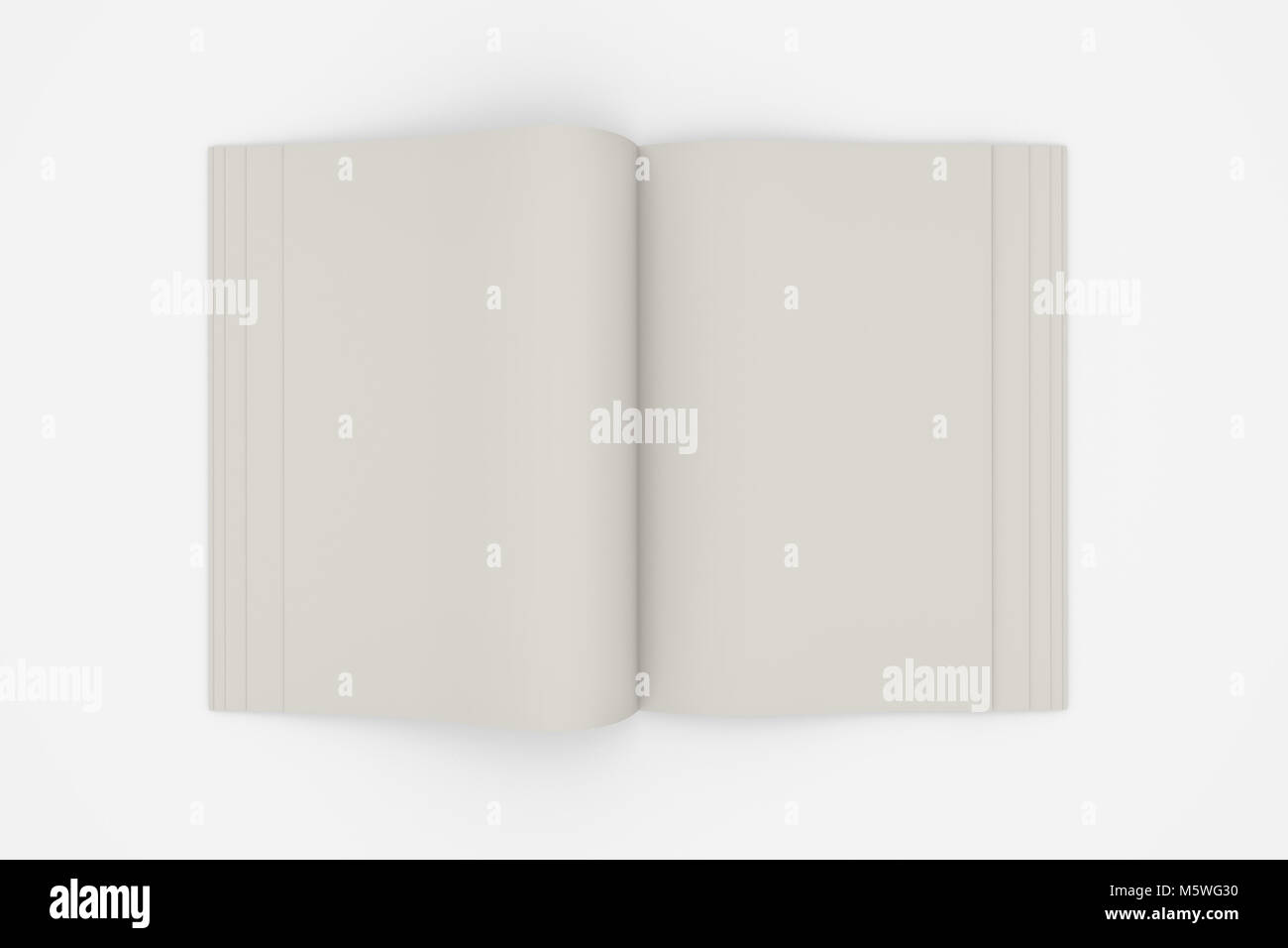 3d illustration of a blank open book isolated on white background Stock ...
