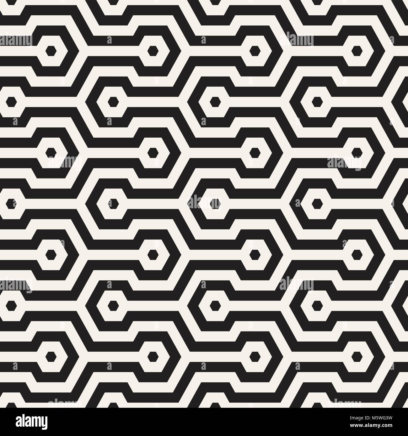 Vector seamless stripes pattern. Modern stylish texture with monochrome ...
