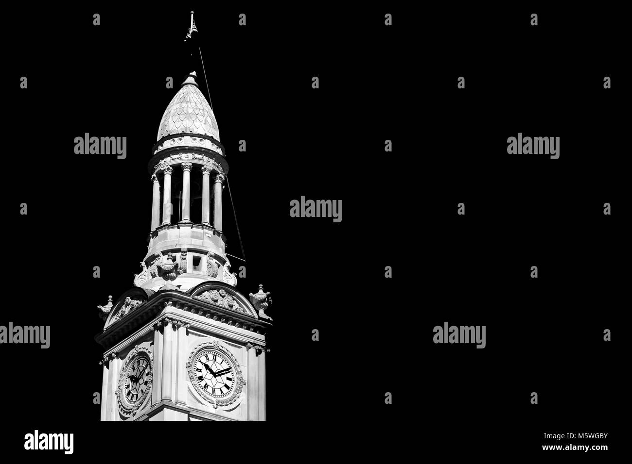 in australia sydney the antique clock tower in the sky Stock Photo - Alamy