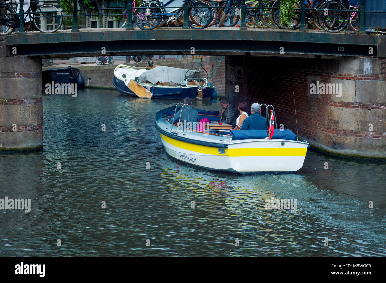 Boat passing under bridge hi-res stock photography and images - Alamy