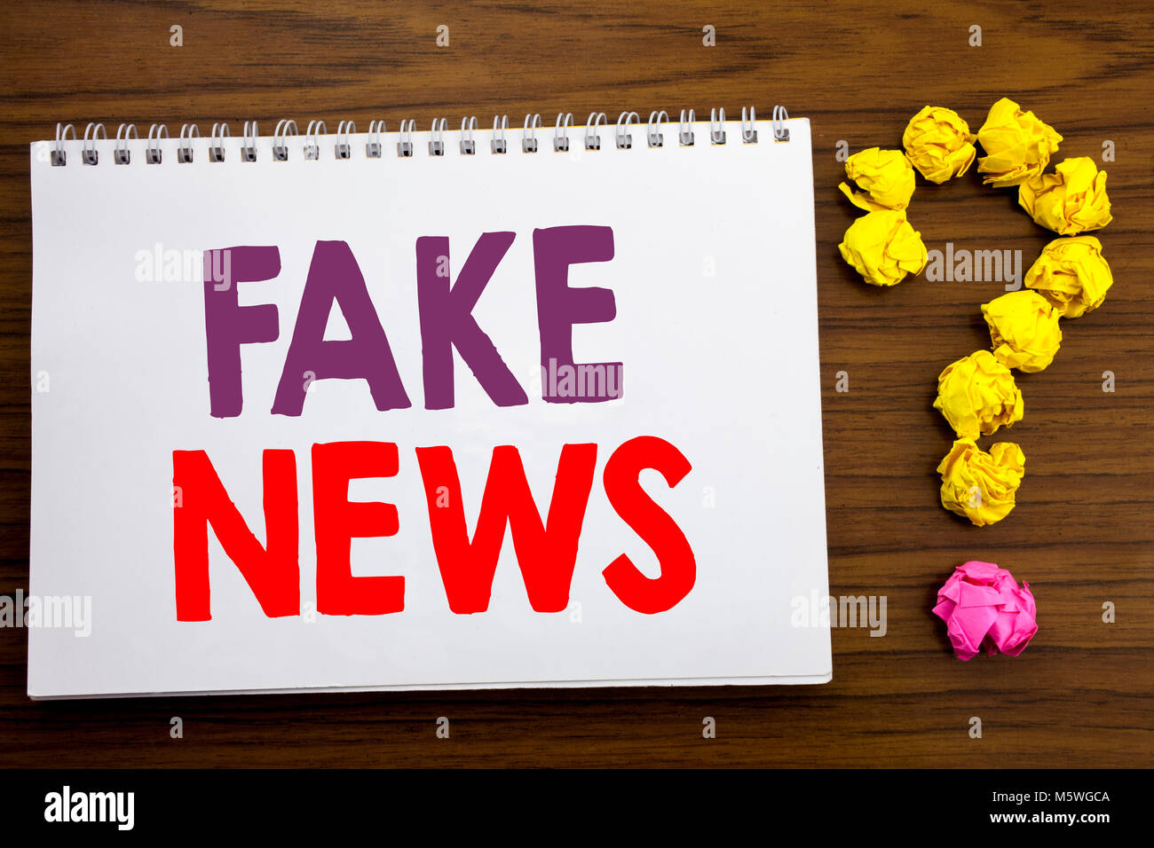 Conceptual hand writing caption inspiration showing Fake News. Business ...