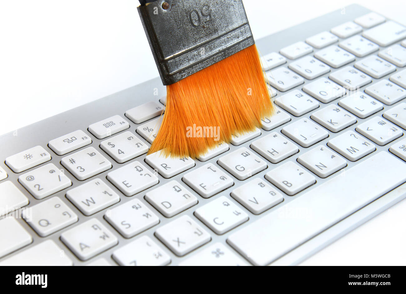 Keyboard computer brush hi-res stock photography and images - Alamy