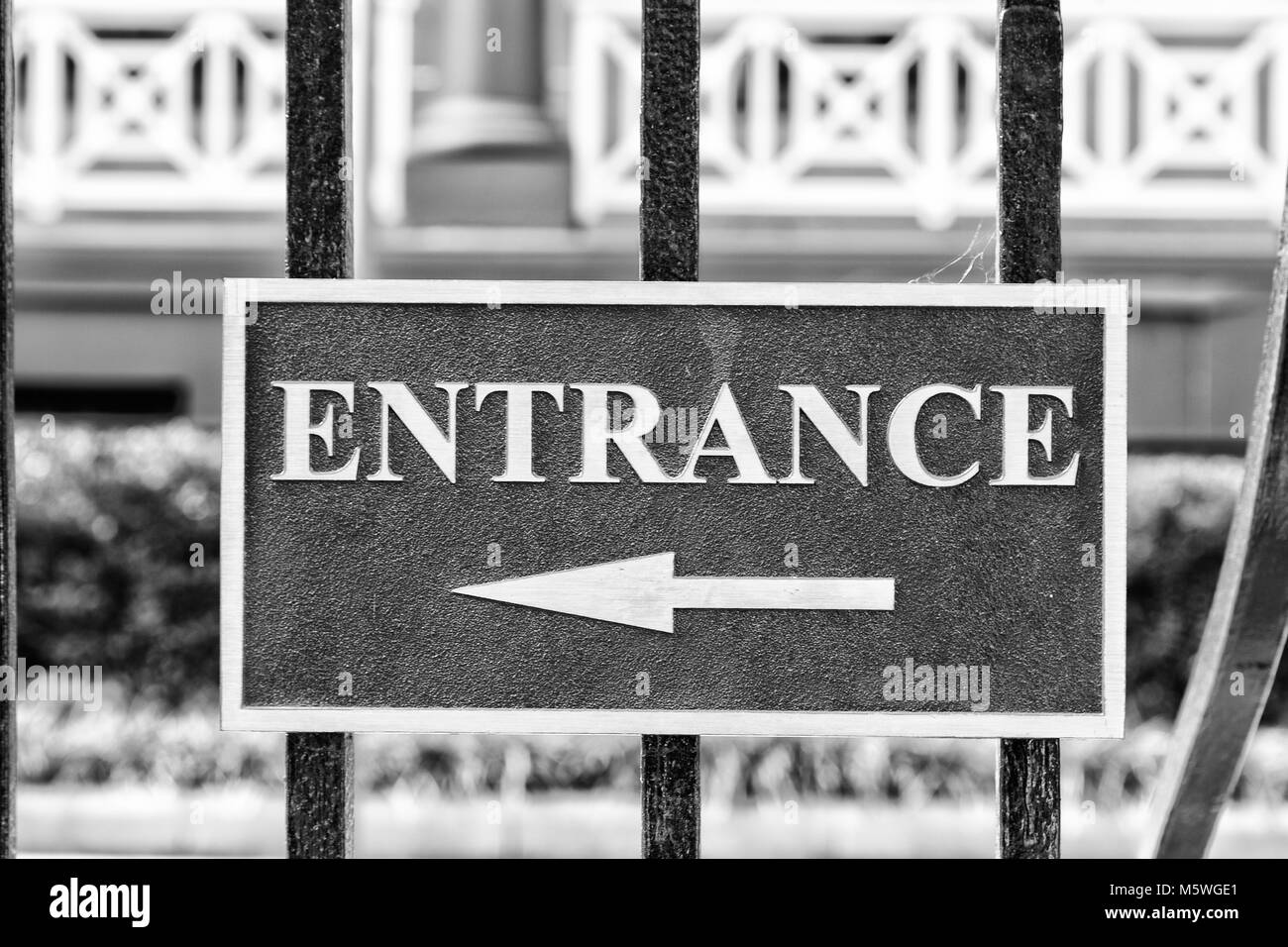 in australia the sign of entrance in the background Stock Photo - Alamy