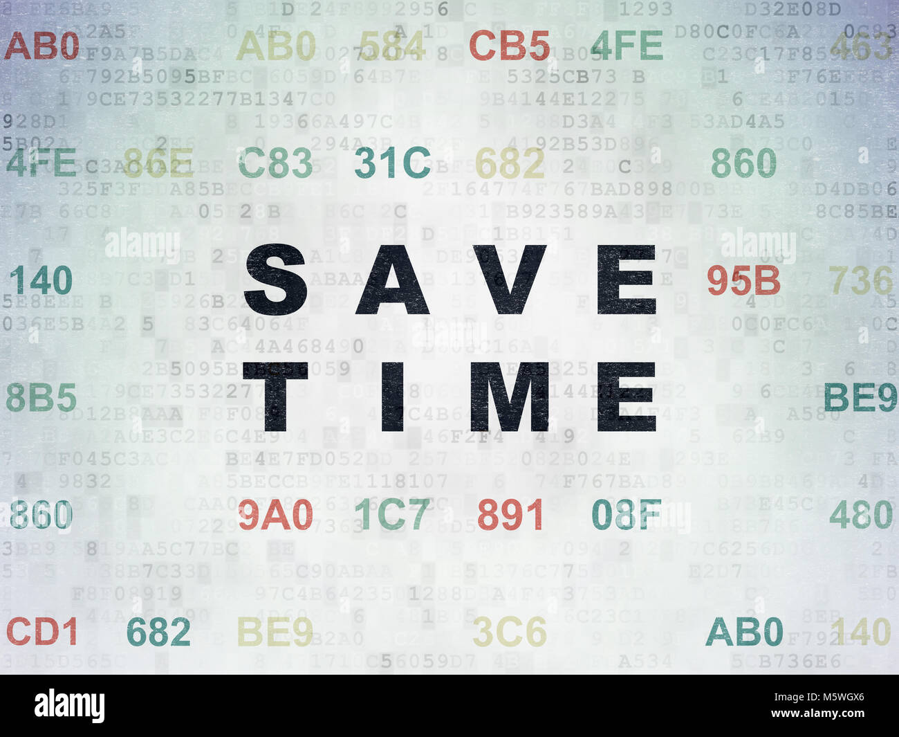 Time concept: Save Time on Digital Data Paper background Stock Photo ...